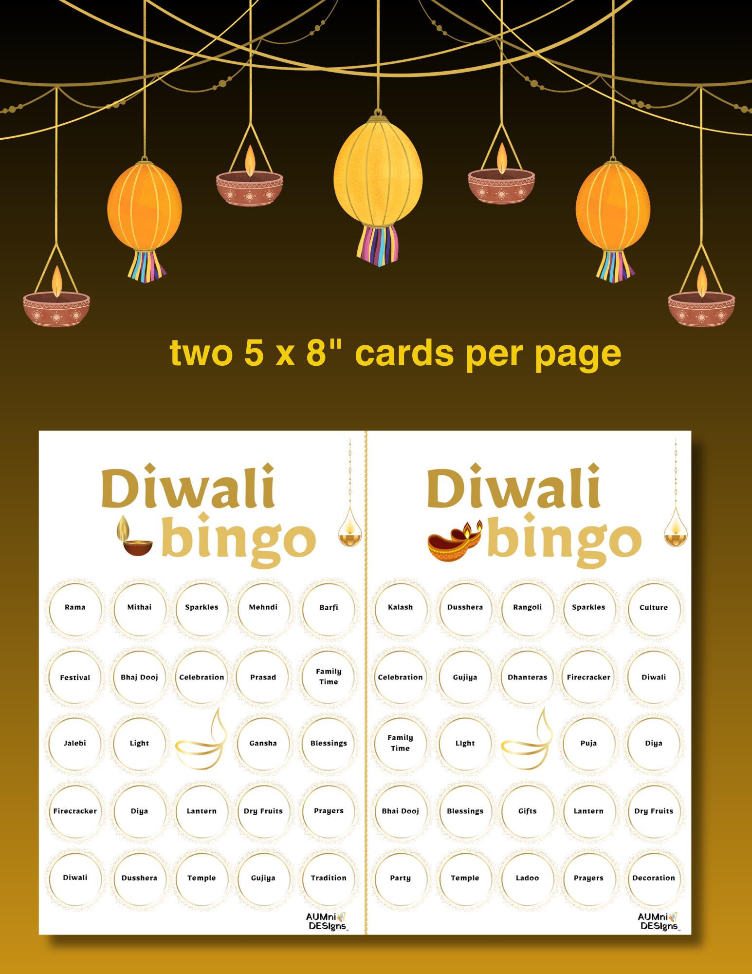 Diwali Bingo, Diwali Gift, Diwali Game, Diwali Decor, Laxmi, Desi Game ...