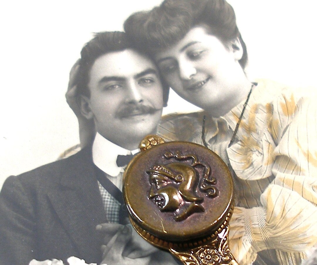 Warrior BUTTON Bookmark. Antique Victorian Soldier on Gold. Unique ...