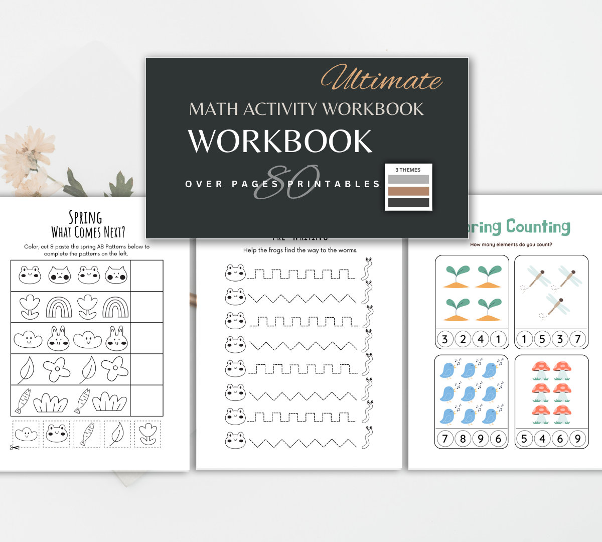 Math Activity Workbook for Kids, Educational Workbook, Learning Tool ...