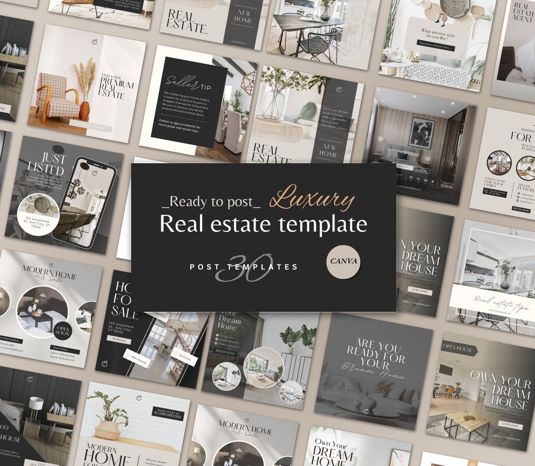 Real Estate Template for Property Listings, Printable Home Sale Planner ...