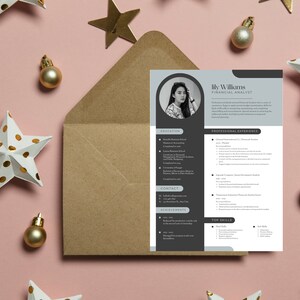Gray Simple Profile Resume| Instant Download | Modern Resume Template | Editable Resume Template ...