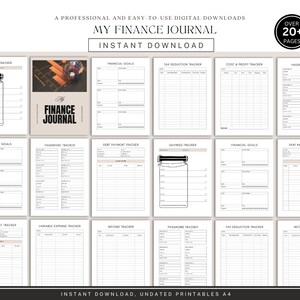 Personalized Finance, Journal, Custom Budget Planner, Money Tracker ...