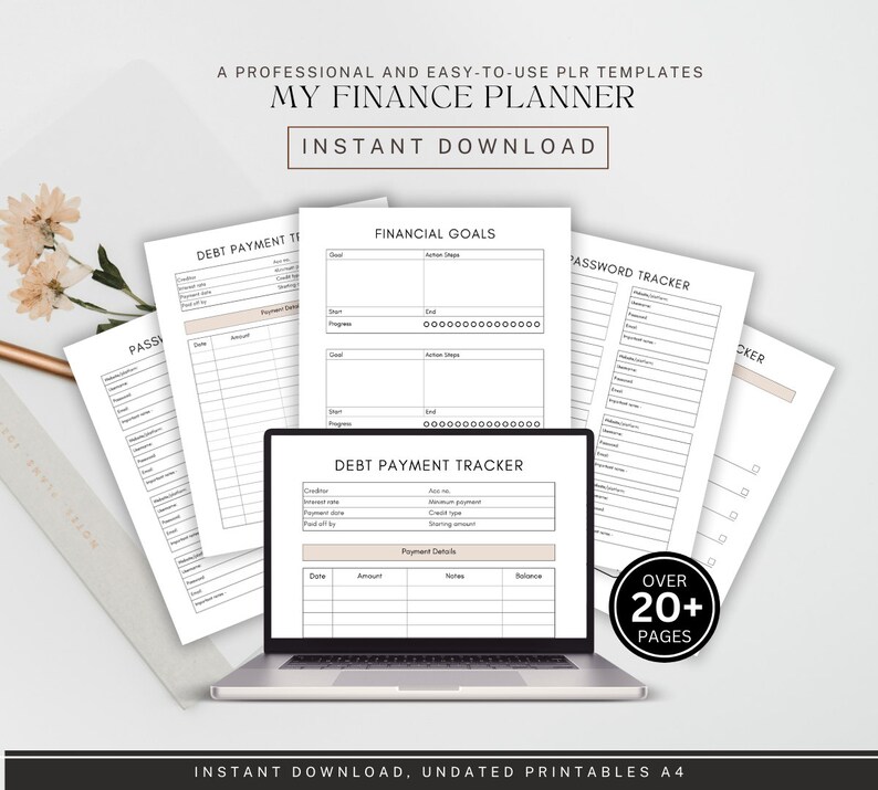Personalized Finance, Journal, Custom Budget Planner, Money Tracker ...