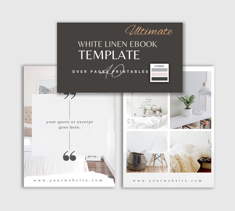 Minimalist Ebook Template Design, Digital Download, Customizable Layout ...