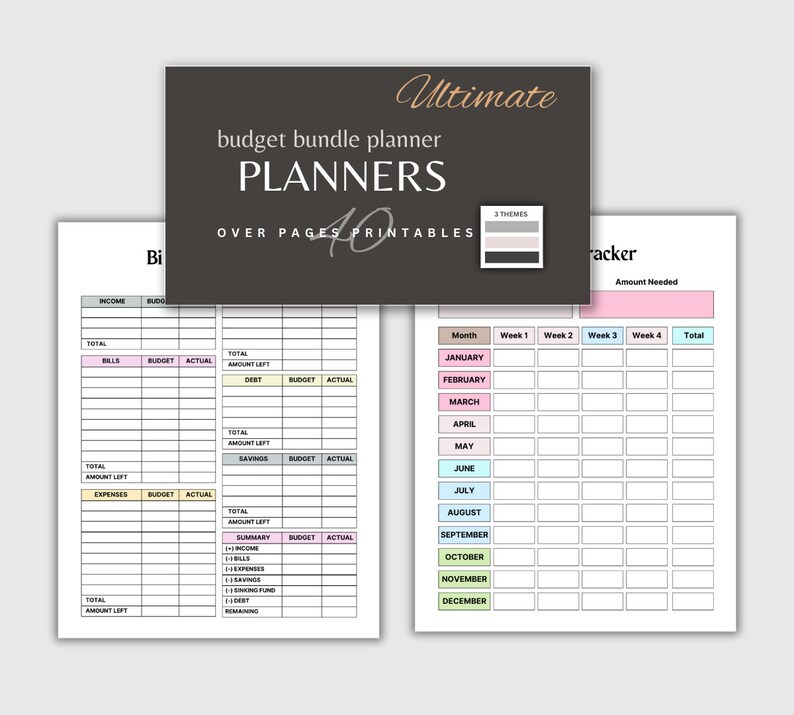 Budget Bundle Planner Pack, Weekly Budget Tracker, Savings Plan ...