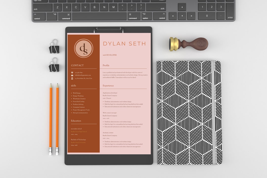 Gray Gold Clean CV Resume | Corporate Resume | Instant Download ...