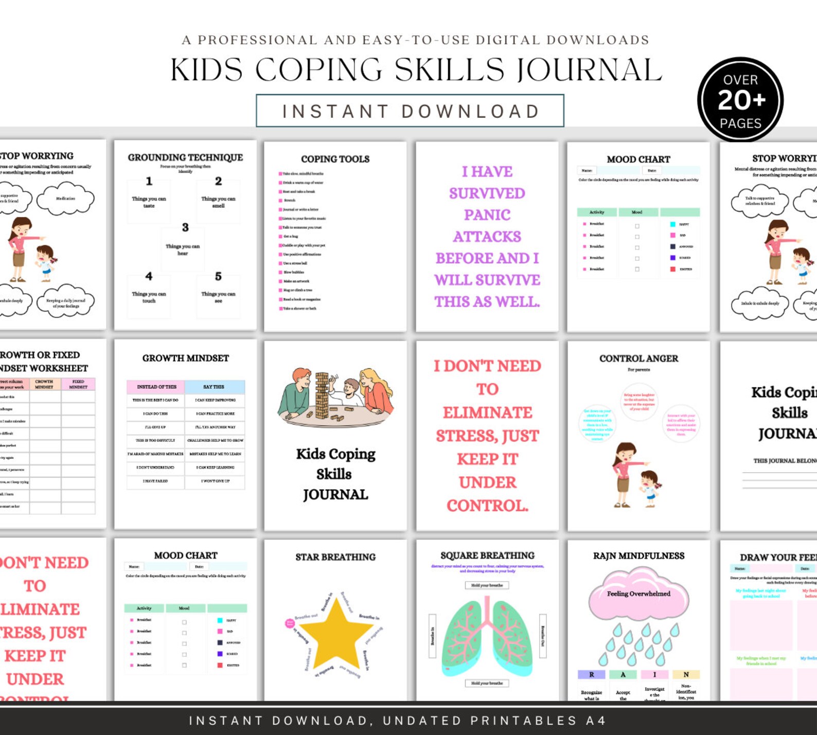 Coping Skills Bundle, Anxiety Coping Cards, Social Emotional Regulation ...