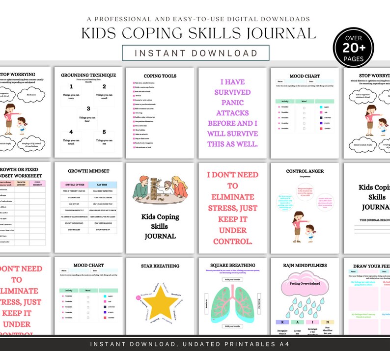 Coping Skills Bundle, Anxiety Coping Cards, Social Emotional Regulation ...