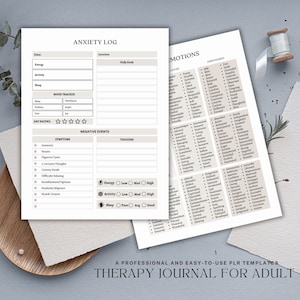 Therapy Journal, Therapy Journal Bundle, Mental Health Planner ...