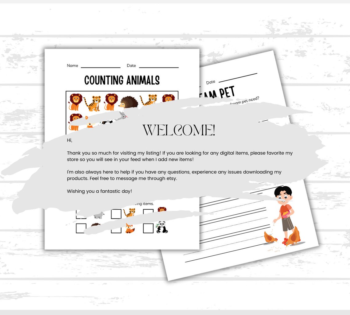 Animals Workbook for Kids, Educational Learning Activity Book, Children ...