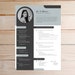 Gray Simple Profile Resume| Instant Download | Modern Resume Template ...