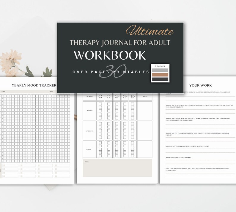 Therapy Journal, Therapy Journal Bundle, Mental Health Planner ...