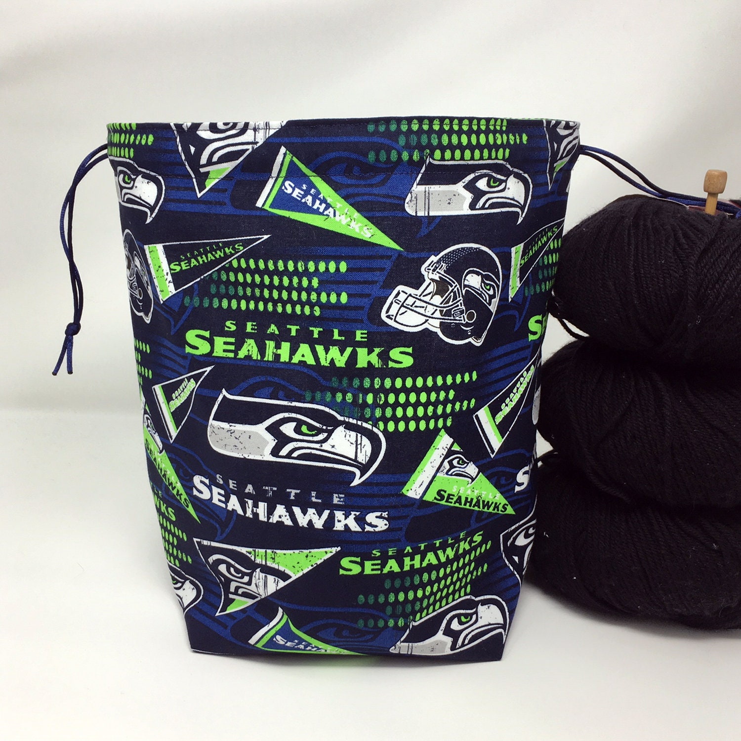 SALE - Seattle Seahawks Drawstring Crochet Knitting Project Bag - Etsy