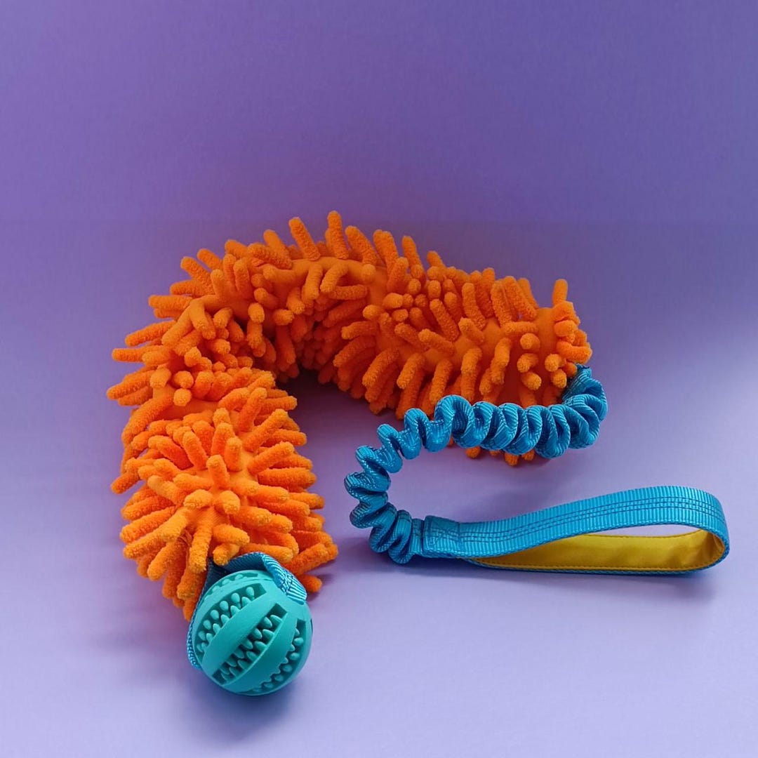 Dog Agility Tug Toy, Mop and Ball, Bungee Handle - Etsy