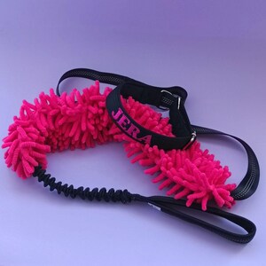 Embroidered Agility Leash With Mop and Bungee for Dog, Personalized ...
