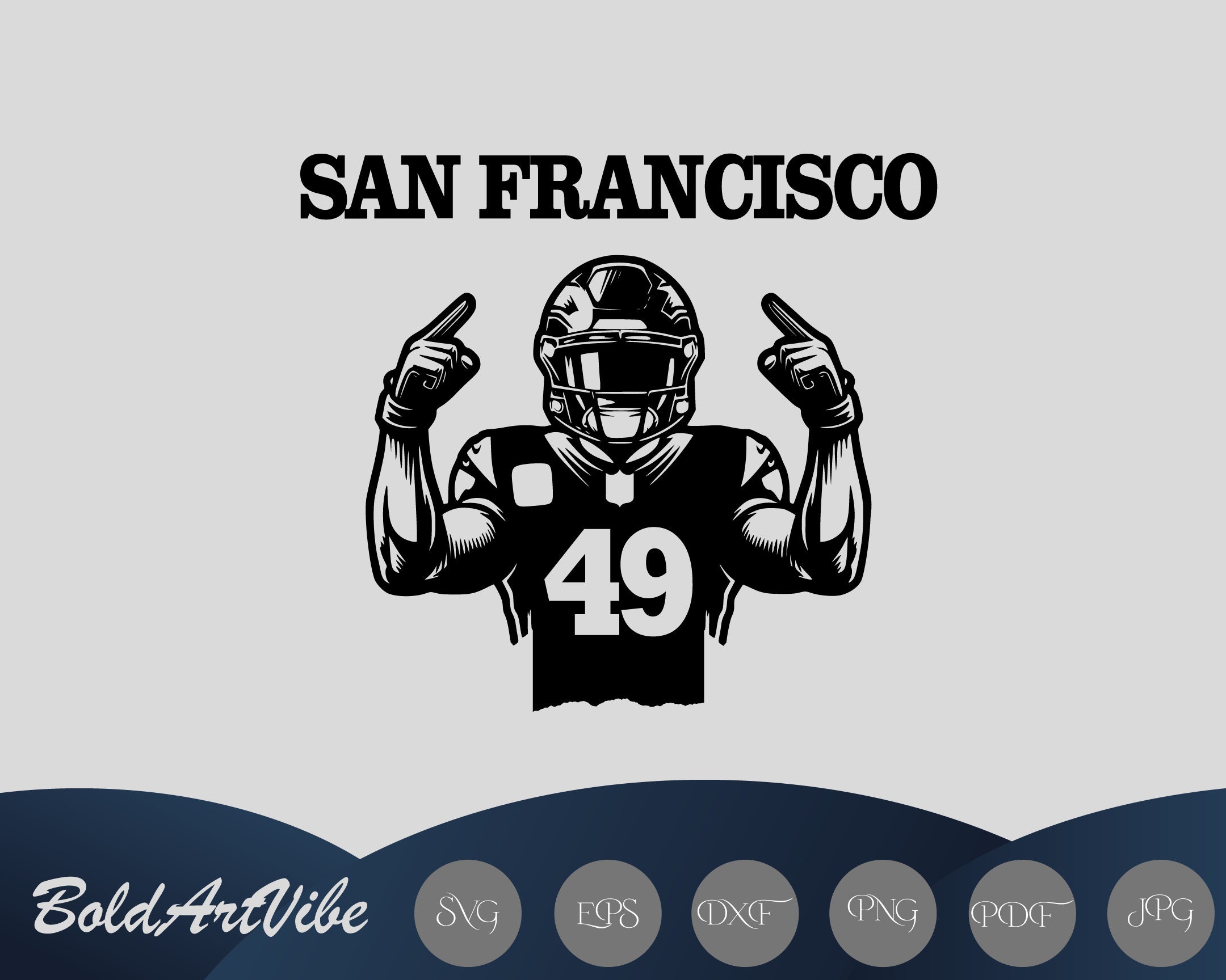 49er Svg - San Francisco, Football, Svg, Png, Eps, Dxf, Jpg, Pdf ...