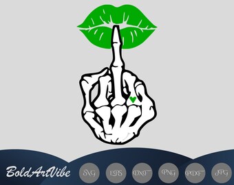 Lips Kiss Middle Finger Svg, Png, Dxf, Eps File - Etsy