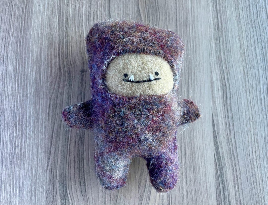 Handmade Bigfoot Plush – Recycled Wool Sweater, Strange Foo Monster - Etsy