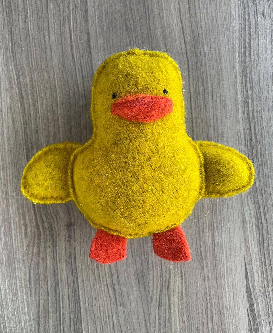 Yellow Duck Recycled Wool and Cashmere Sweater Plush Softie Stuffie ...