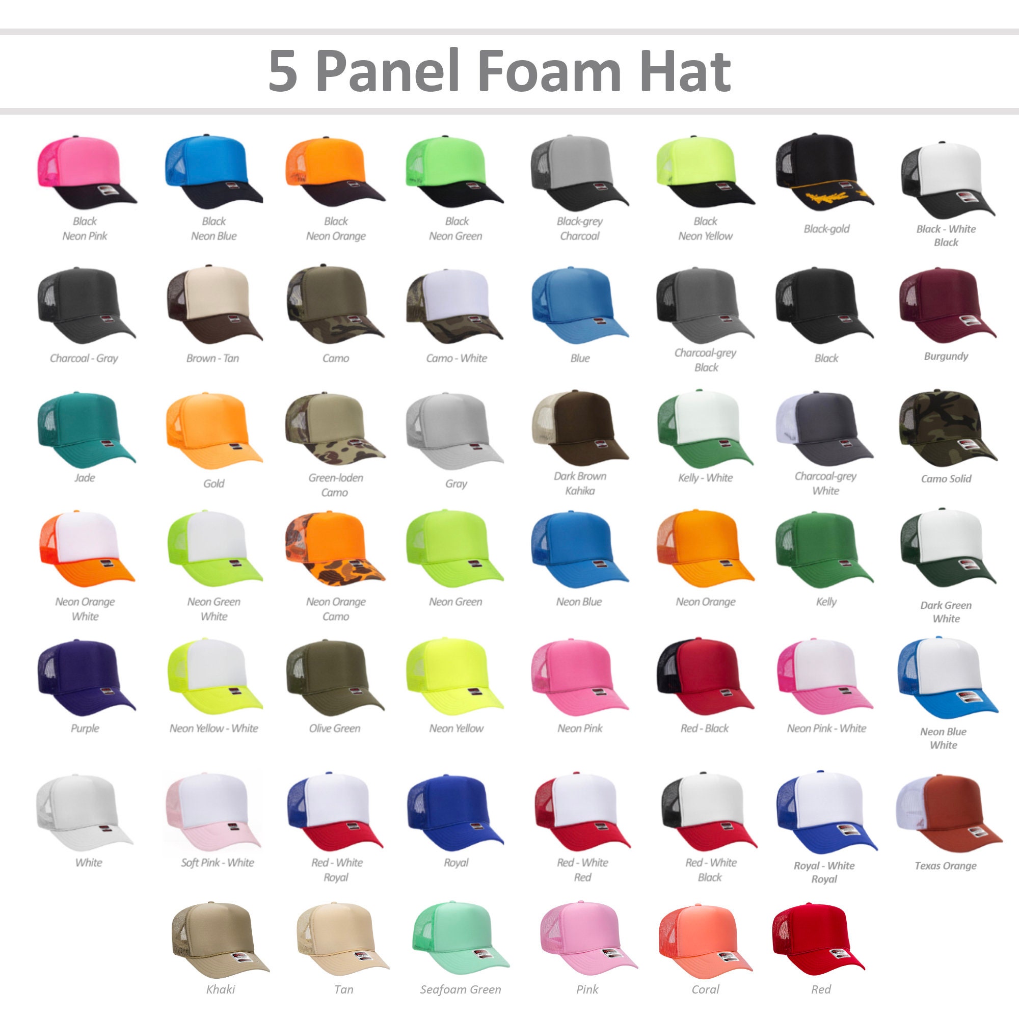 Custom Puff Hat, Puff Trucker Hat, Custom Foam Hat, Custom Party Hat ...