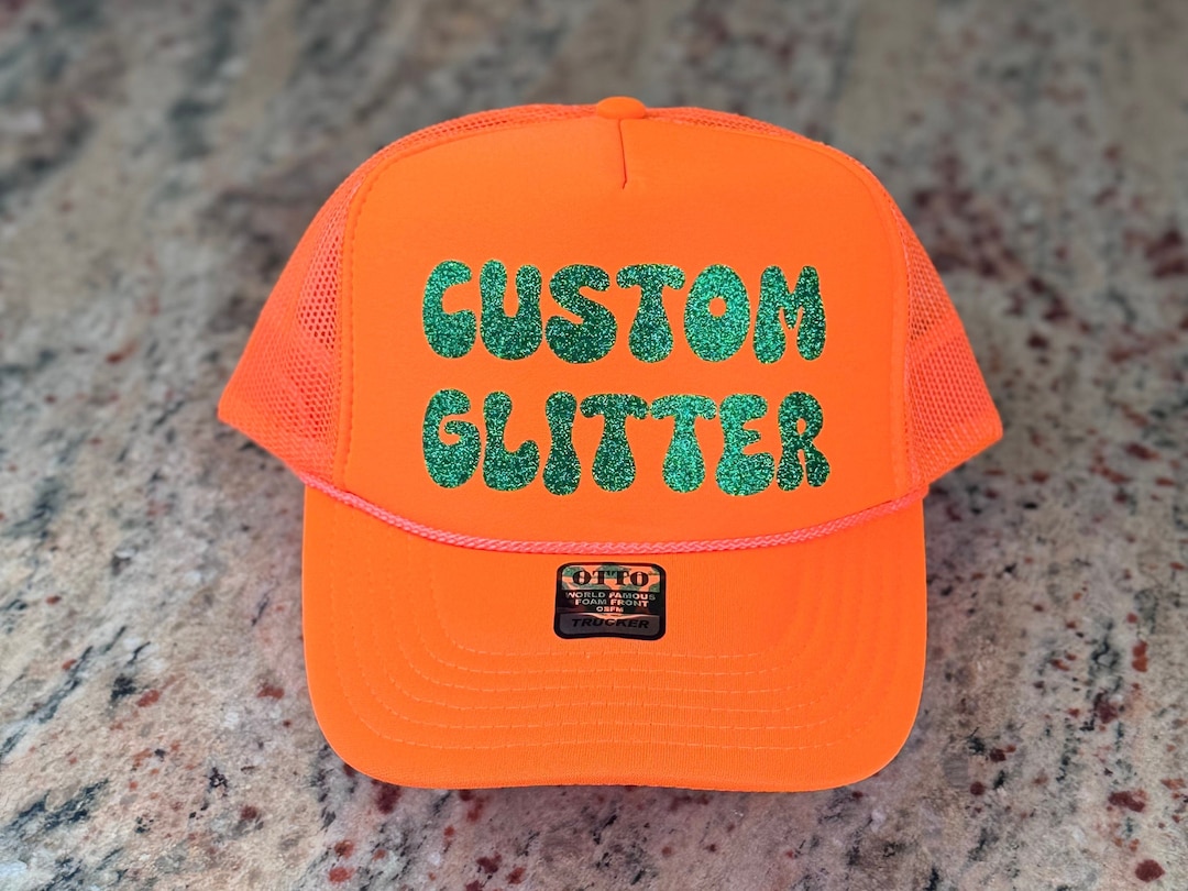 Custom Glitter Hat, Glitter Trucker Hat, Glitter Party Hat, Glitter ...