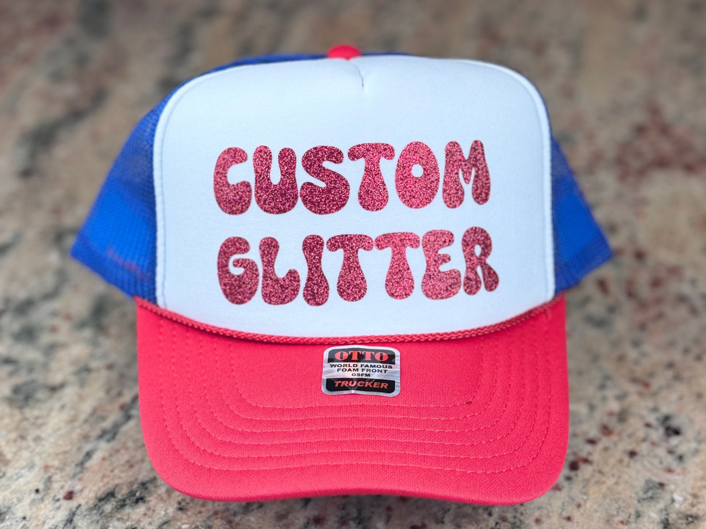 Custom Glitter Hat, Glitter Trucker Hat, Glitter Party Hat, Glitter ...