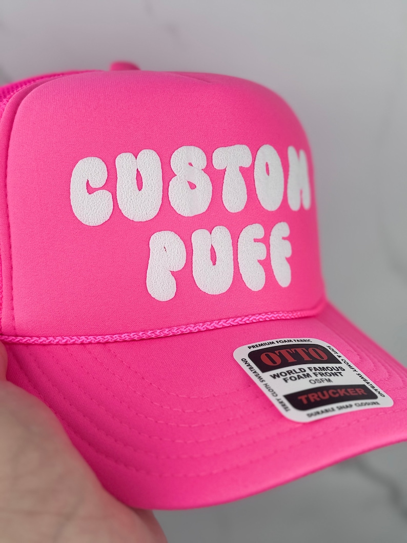 Custom Puff Hat, Puff Trucker Hat, Custom Foam Hat, Custom Party Hat ...