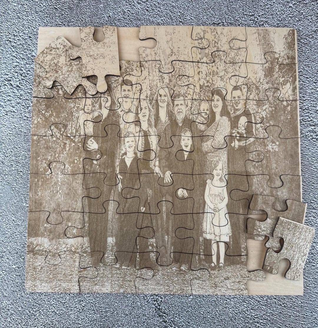 Wooden Custom Family Puzzle Photo, Personalized Puzzle Photo, Wooden ...
