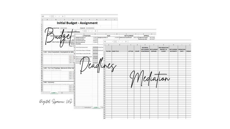 LEGAL TRACKING CHARTS Paralegal & Legal Assistant Case Flow ...