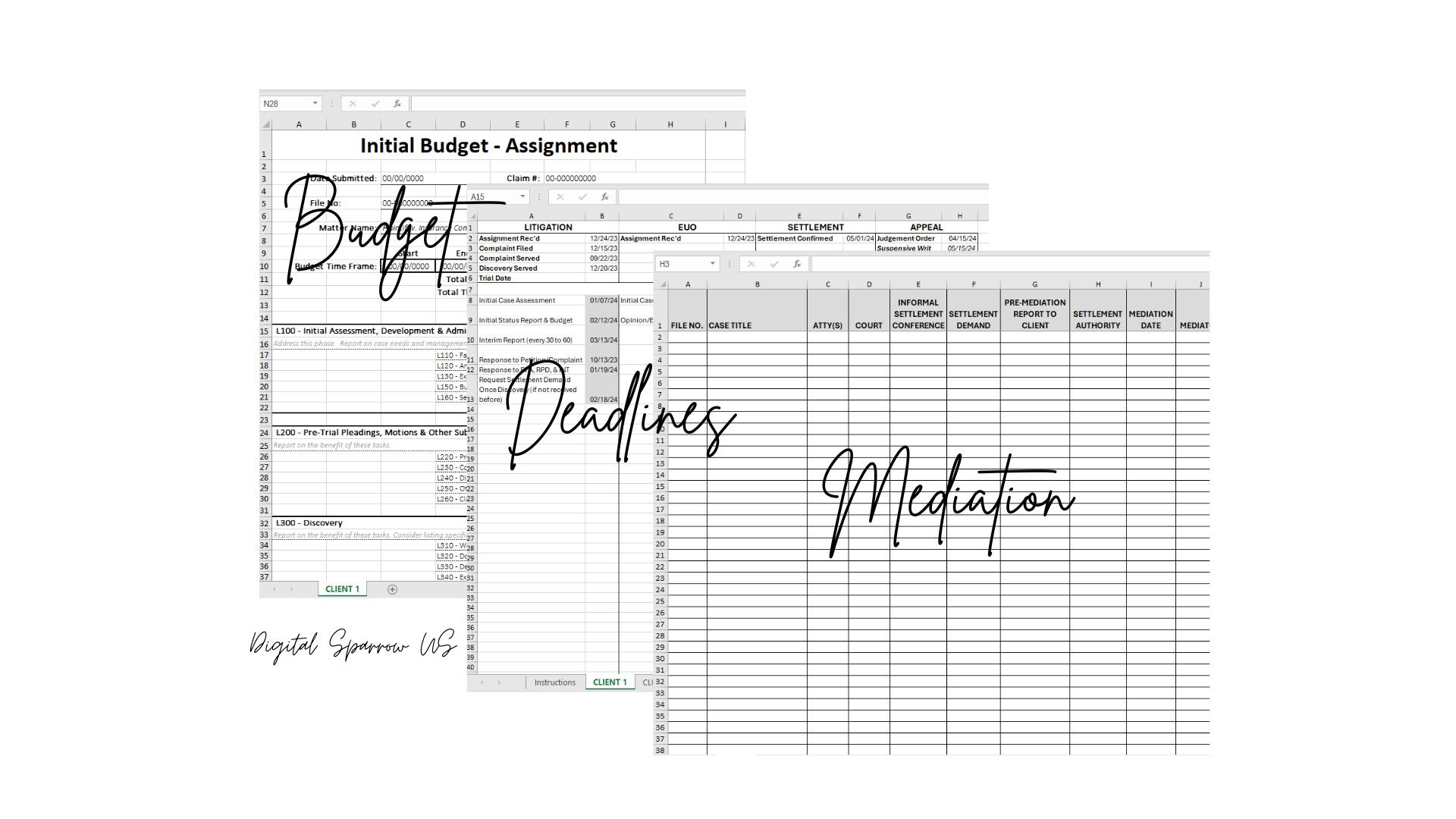 LEGAL TRACKING CHARTS Paralegal & Legal Assistant Case Flow ...