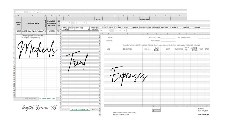 LEGAL TRACKING CHARTS Paralegal & Legal Assistant Case Flow ...