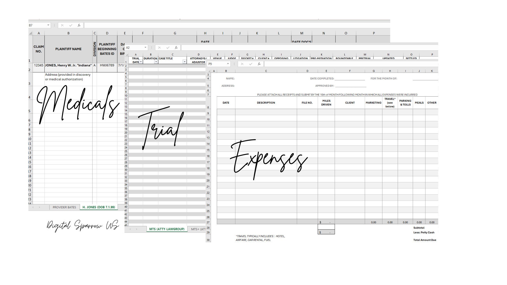 LEGAL TRACKING CHARTS Paralegal & Legal Assistant Case Flow ...