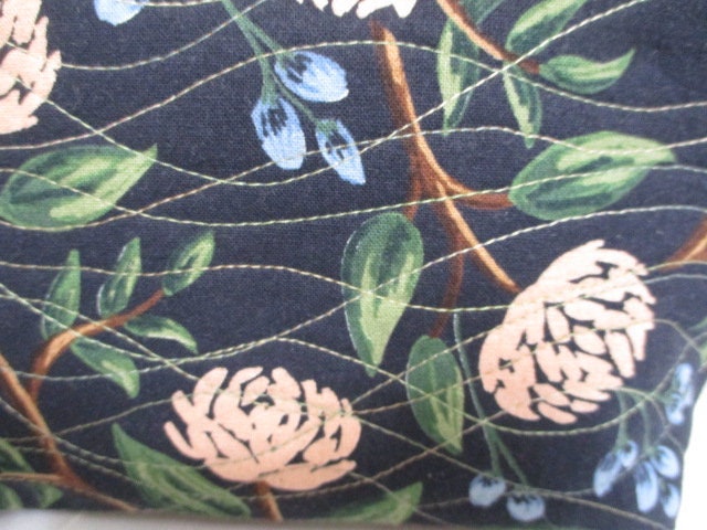 Wildwood Linen Peach Peonies Quilted Wristlet - Etsy