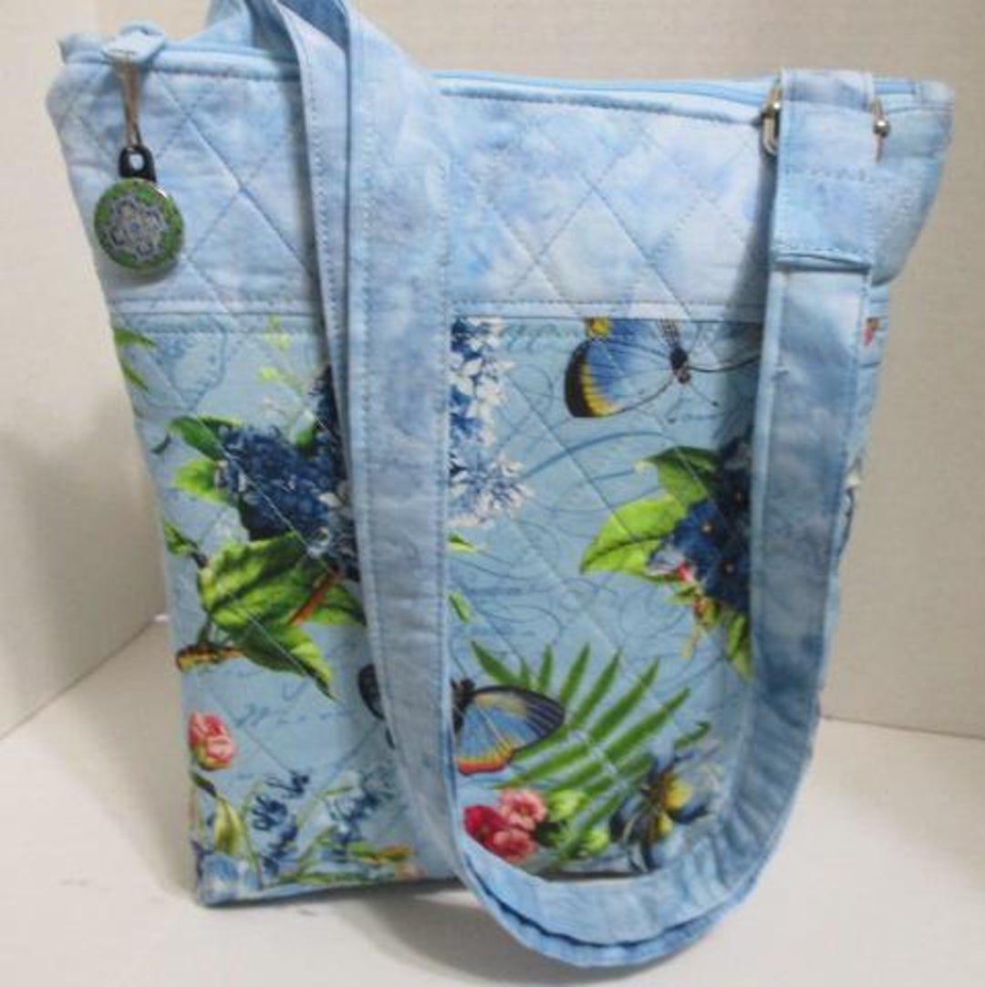 Blue Butterflies Quilted Purse - Etsy