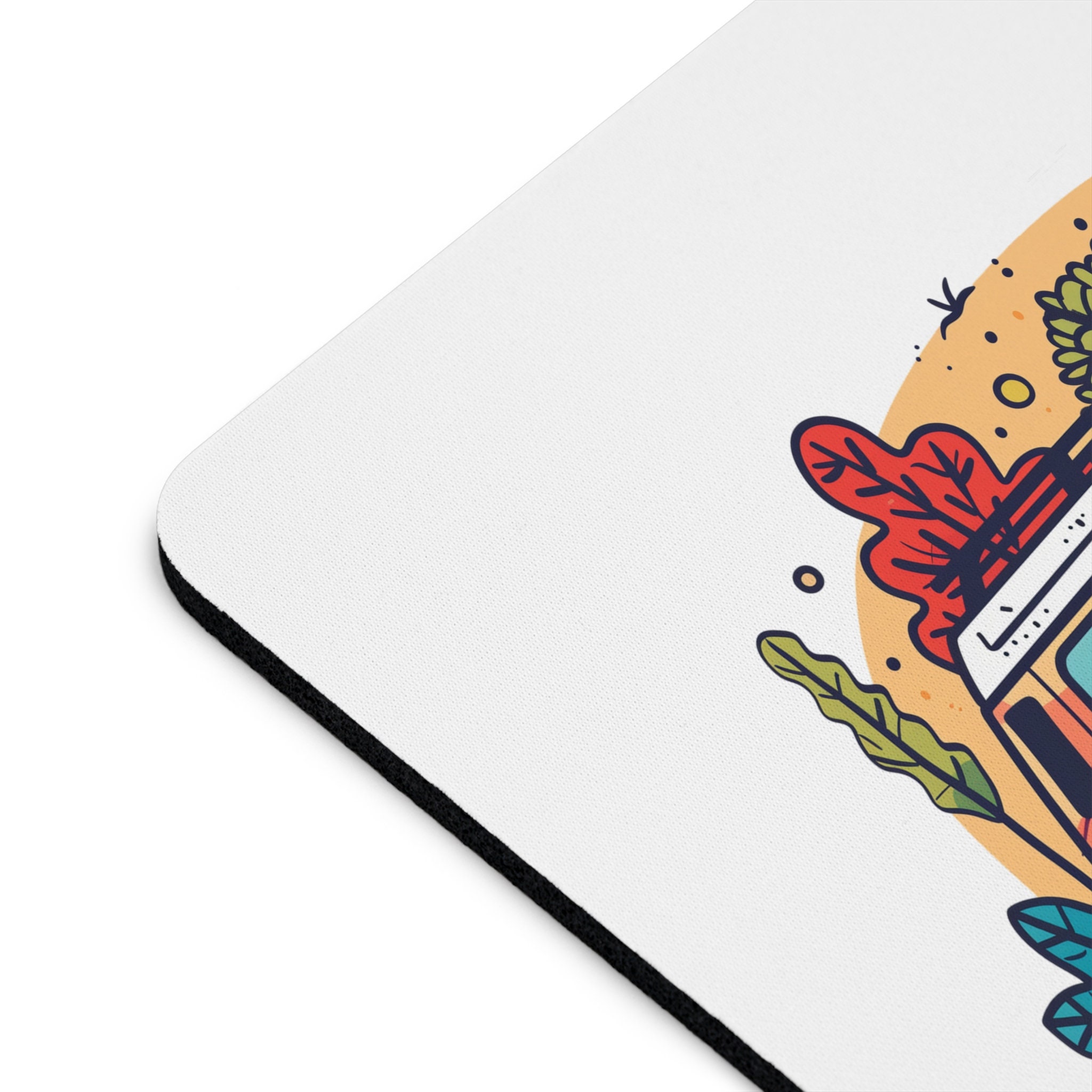 Colorful Van Mouse Pad Round & Rectangular Non-slip Neoprene Gaming and ...