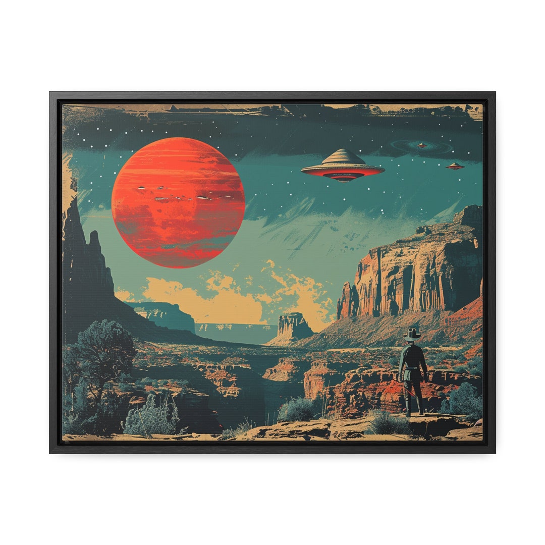 Vivid Sci-fi Art Print Futuristic Wall Decor High-quality Framed ...