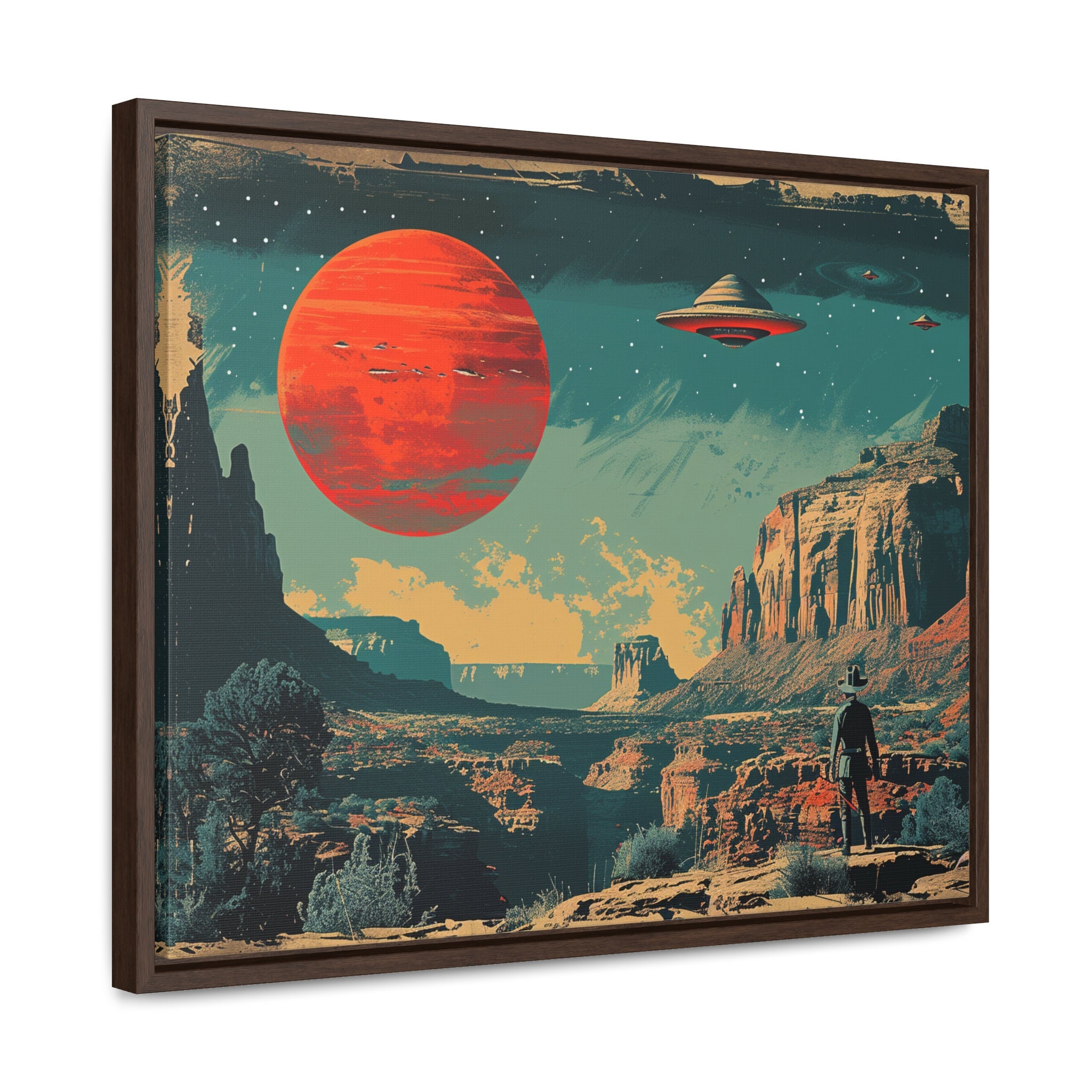 Vivid Sci-fi Art Print Futuristic Wall Decor High-quality Framed ...