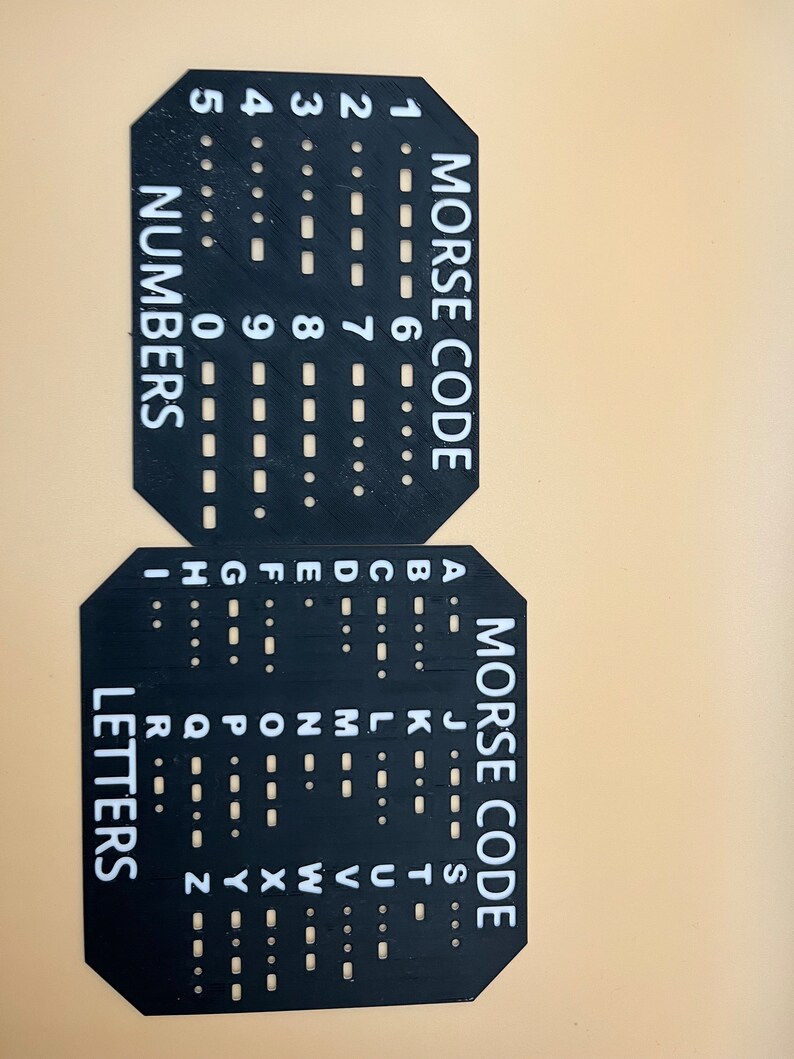 Morse Code Drawing Alphabet / Numbers | Teach Yourself Morse Code! | 3D Printed - Etsy