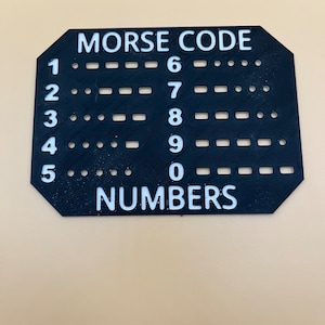 Morse Code Drawing Alphabet / Numbers | Teach Yourself Morse Code! | 3D Printed - Etsy