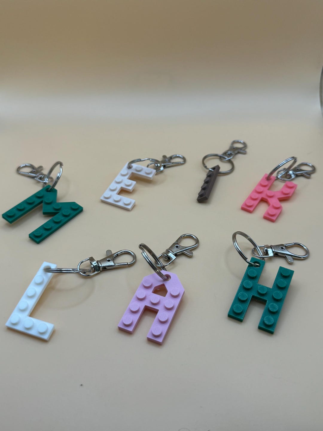 Mini Brick Letter Keychain | LEGO Inspired | LEGO Brick Compatible ...