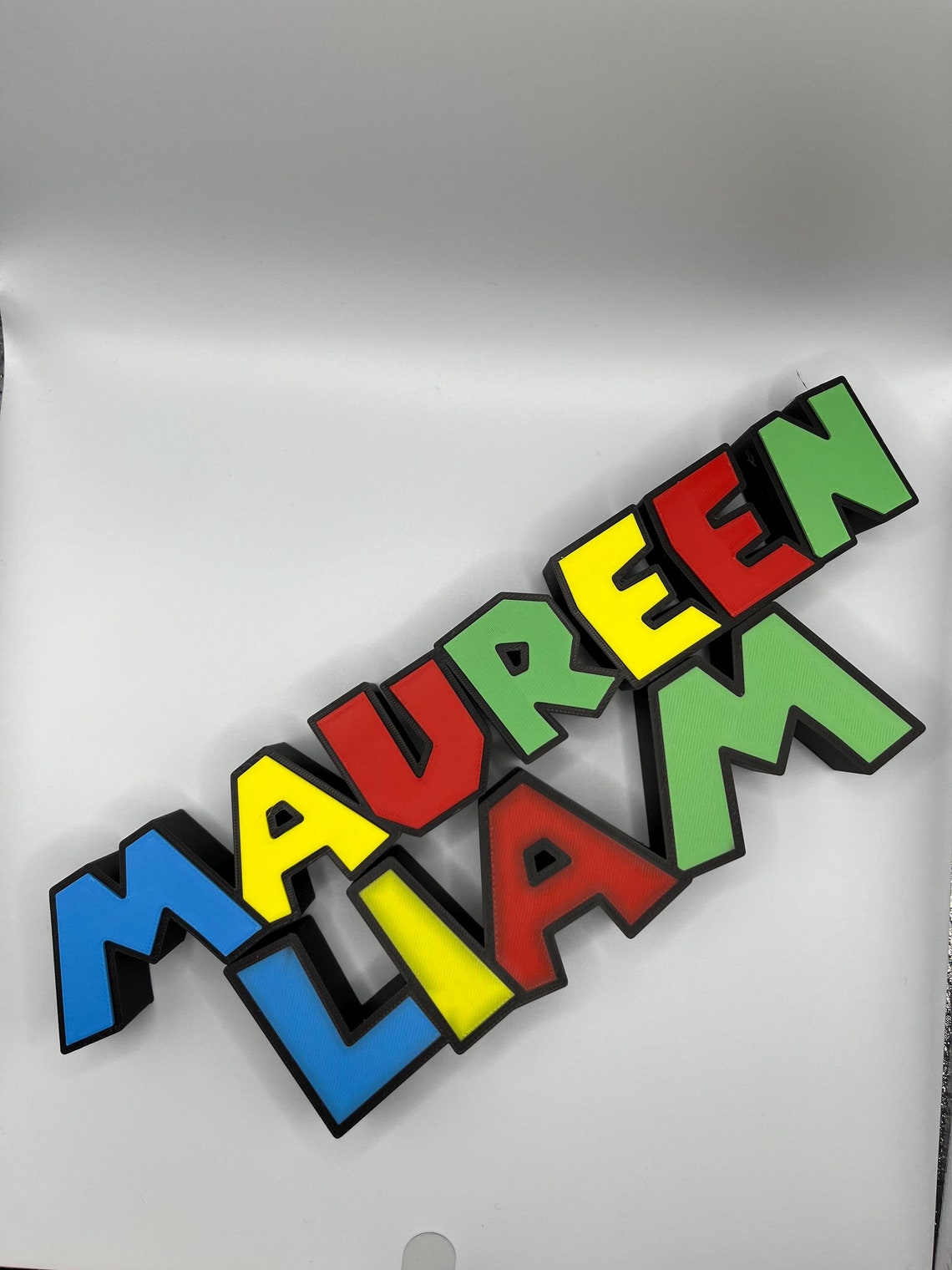Personalized Super Mario Name Sign | Custom Name Plate | Shelf/kid Sign ...