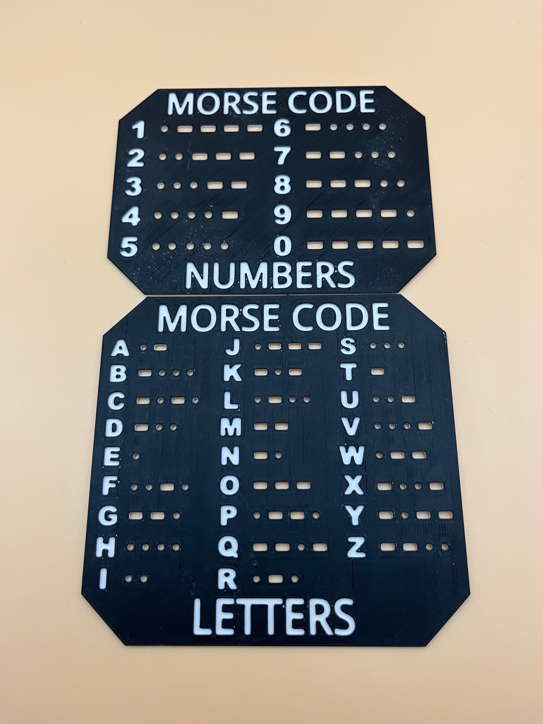 Morse Code Drawing Alphabet / Numbers | Teach Yourself Morse Code! | 3D Printed - Etsy
