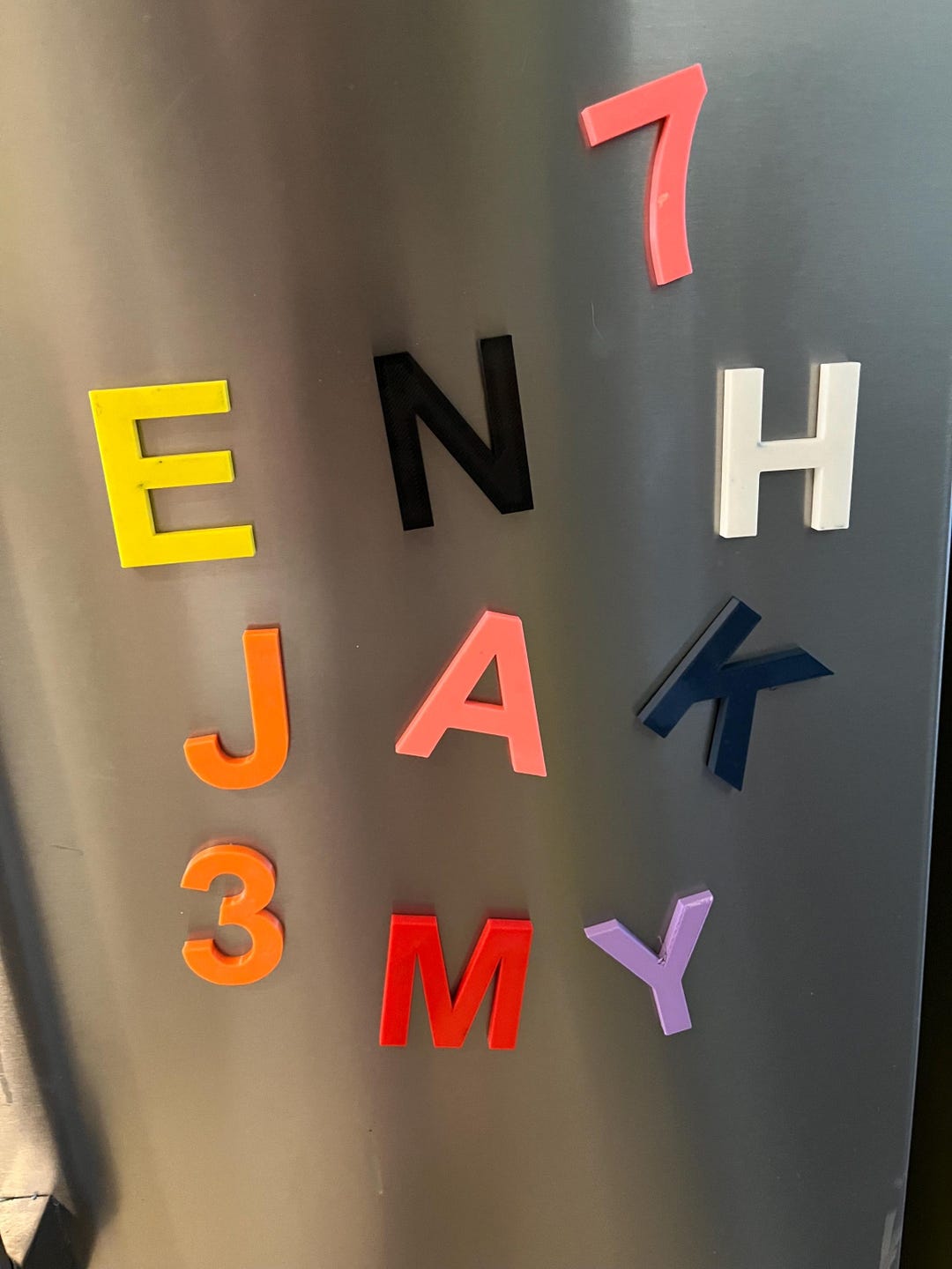 Magnet Plain Alphabet Set | Fridge Magnets | Multi Colored | 0 1 2 3 4 ...