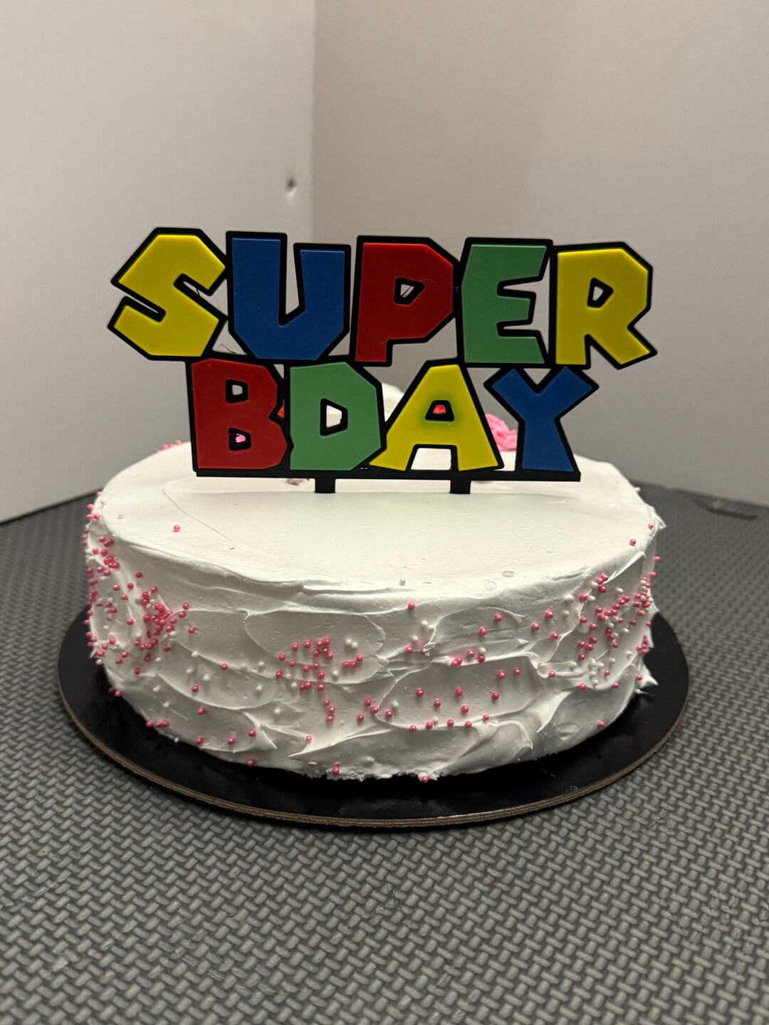 Mario Style Happy Birthday Sign | Kids Birthday | Boys N Girl Cake ...