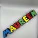 Personalized Super Mario Name Sign | Custom Name Plate | Shelf/kid Sign ...