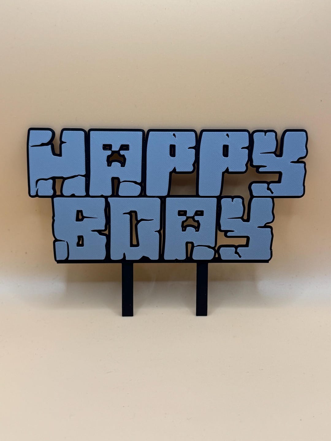 MC Birthday Cake Topper Sign | MC Inspired / Creeper Themed Kids Cake ...