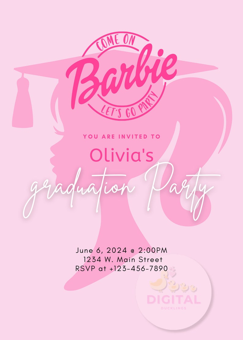 Come on Barbi Let's Go Party Graduate Graduation, Pink Doll Themed ... Come on Barbi Let's Go Party Graduate Graduation, Pink Doll Themed ...