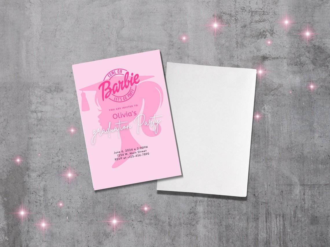 Come on Barbi Let's Go Party Graduate Graduation, Pink Doll Themed ...