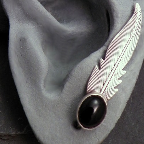 SUMMER EAR SWEEP Single Sterling Silver Flower Ear Pin Earring - Etsy