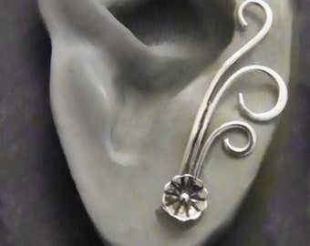 FEATHER EAR SWEEP Single Sterling Silver Ear Pin Earring - Etsy